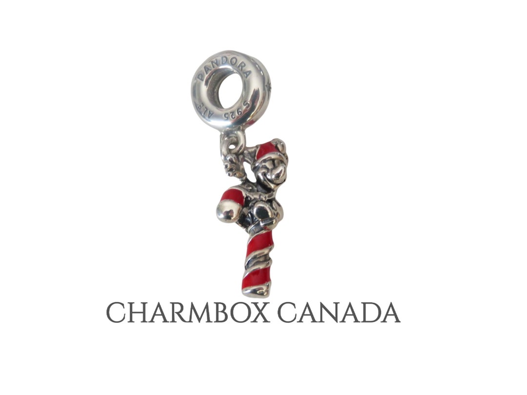 Pandora Sterling Silver Disney Santa Mickey Candy Cane Christmas, CZ ...