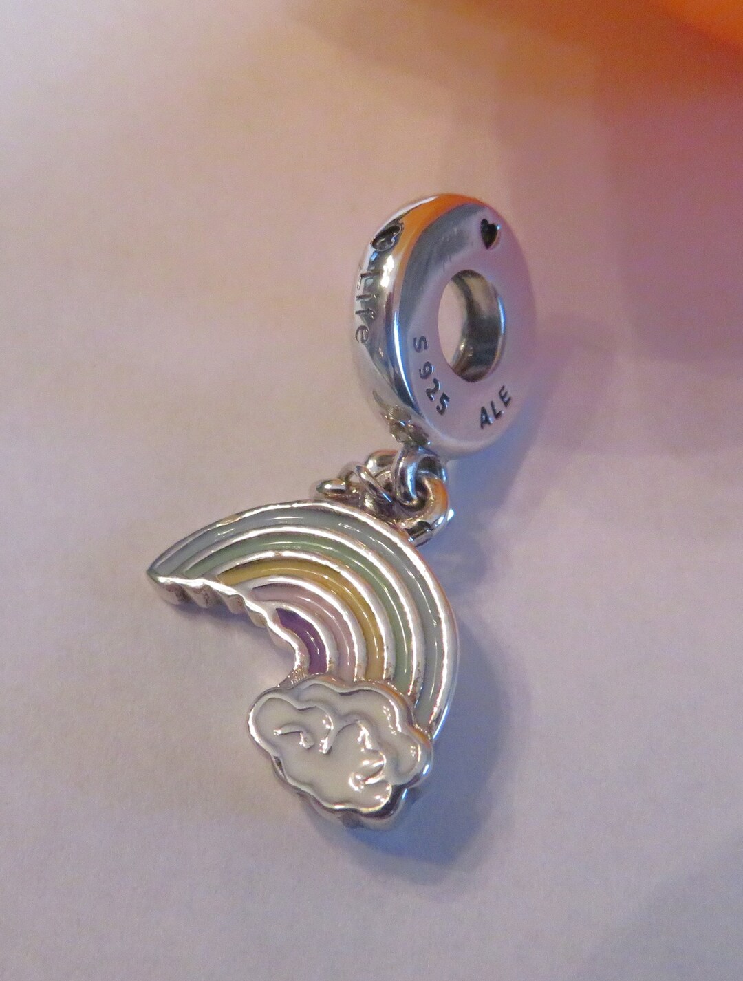 Pandora Sterling Silver Rainbow & Cloud Dangle Charm RETIRED - Etsy