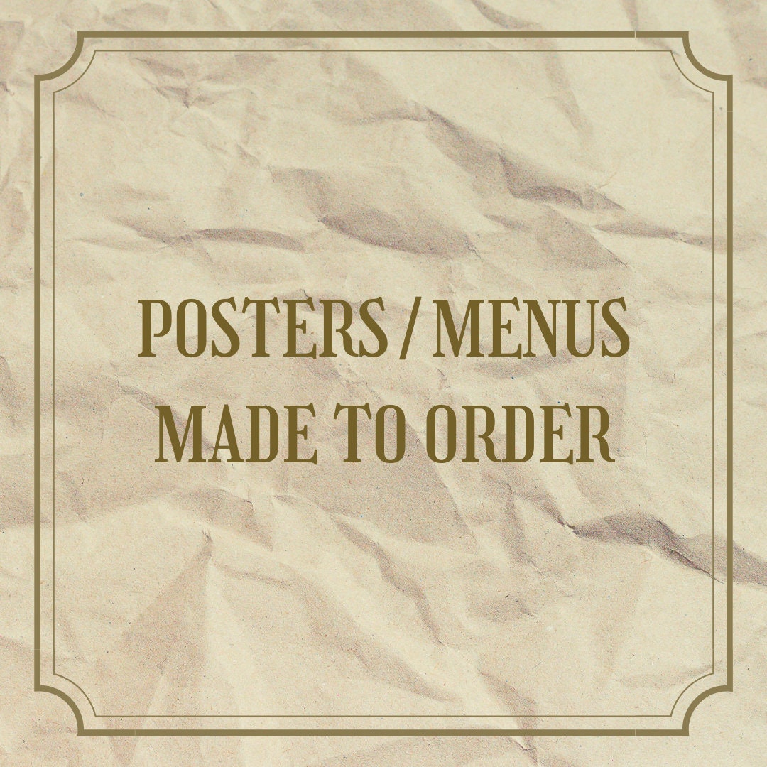 Promotional Posters/menus/table Toppers Custom Made for You - Etsy