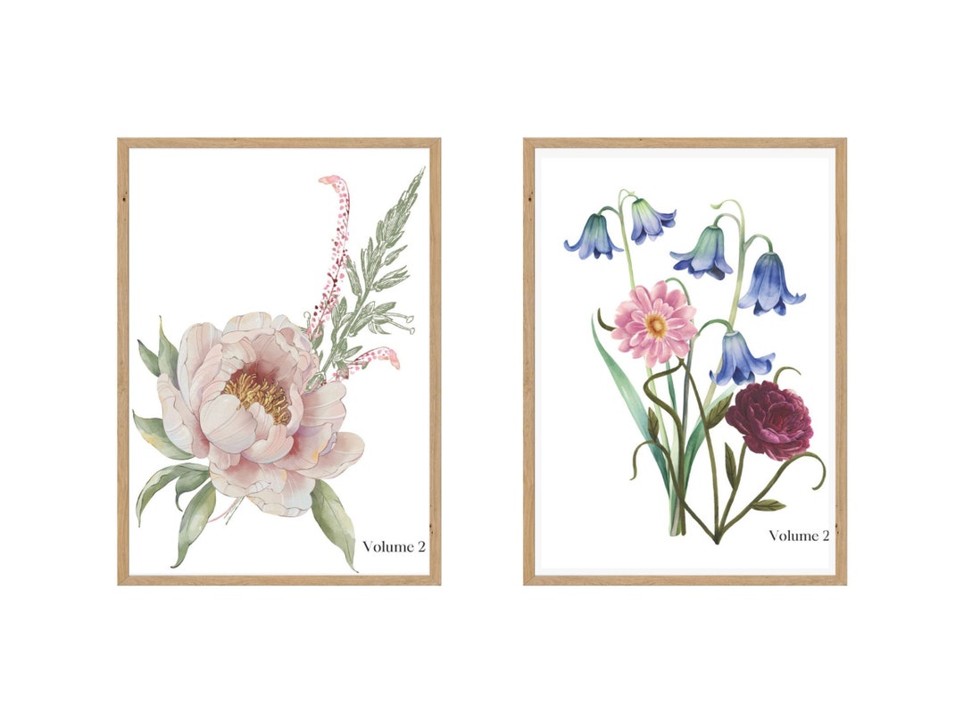 7 Digital Pastel Floral Printable Downloads - Etsy