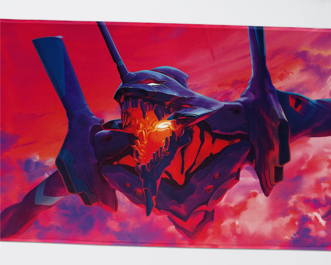 Space Mech Anime Desk Mat NGE Unit-01 Berserk Mouse Pad Monster Machine ...
