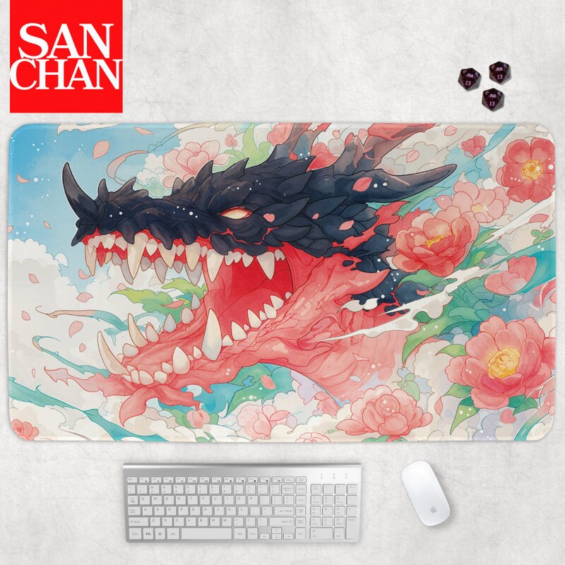Red Dragon Mouse Pad - Etsy