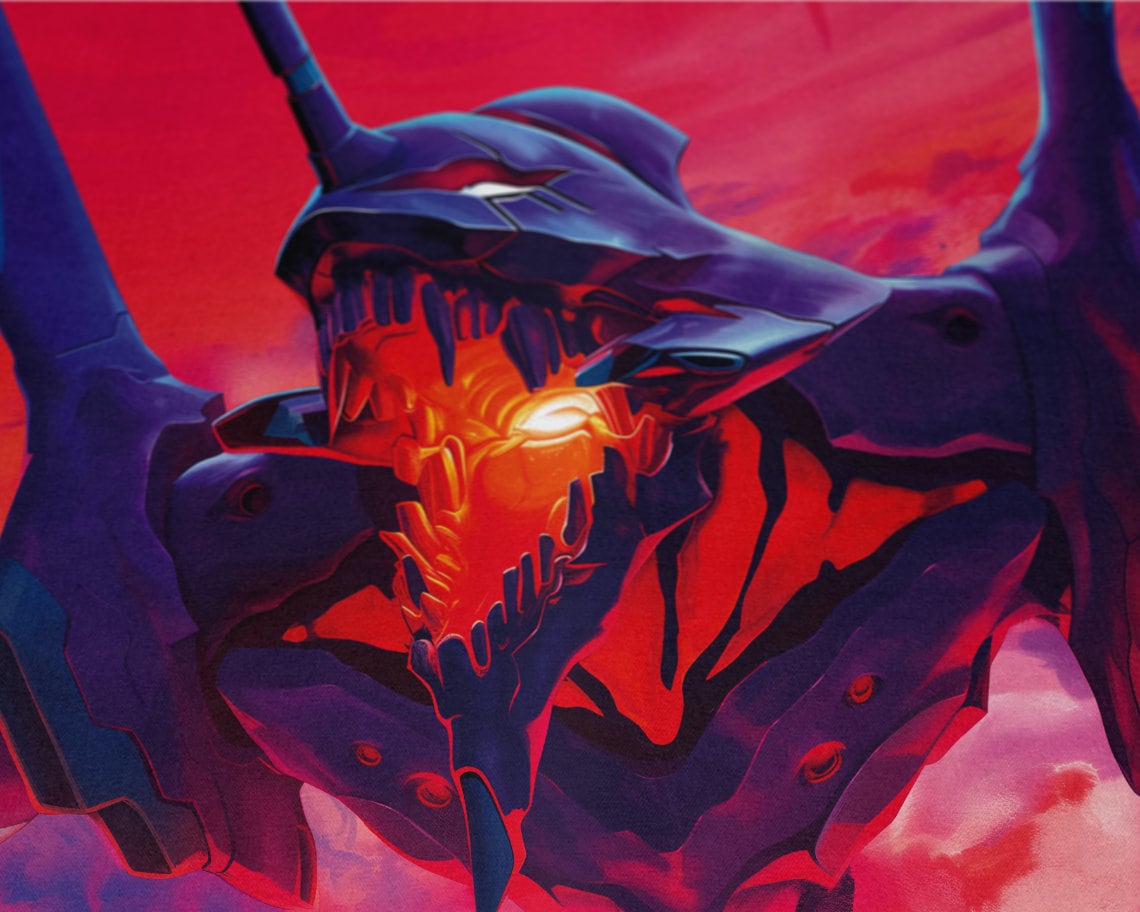 Space Mech Anime Desk Mat NGE Unit-01 Berserk Mouse Pad Monster Machine ...