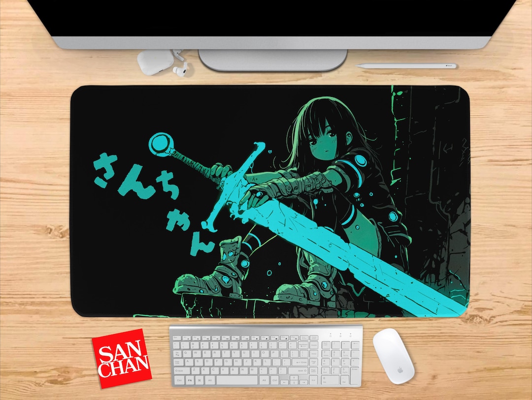 Sword Waifu Desk Mat | XL Gaming Large Mouse Pad, Keyboard Mousepad ...
