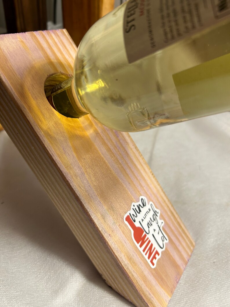 2x4 Floating Wine Bottle Holder - Etsy