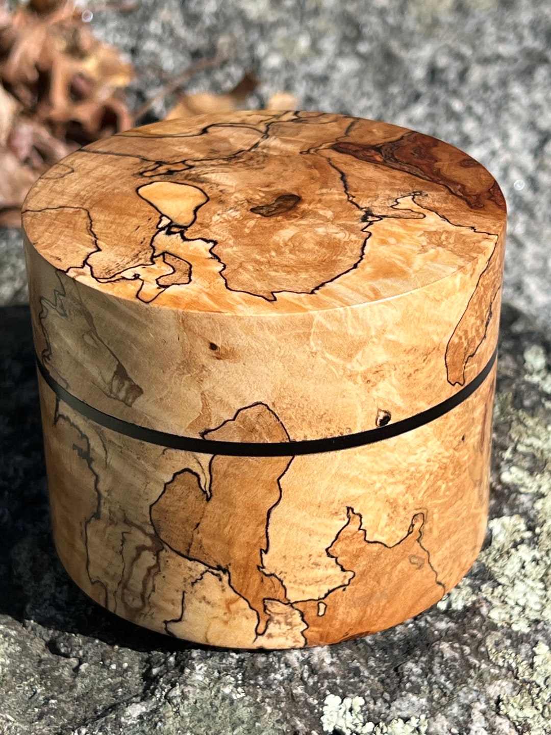 Spalted Maple Box With African Blackwood 0116 - Etsy