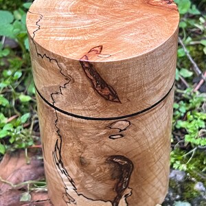 Figured Spalted Maple Box With African Blackwood #0109 - Etsy