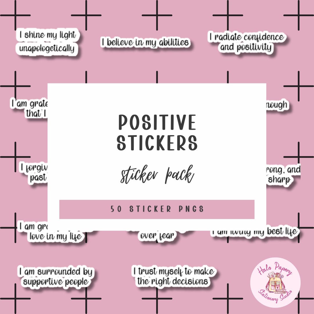 Positive Affirmation Stickers Inspire & Uplift Daily Motivation Decals ...