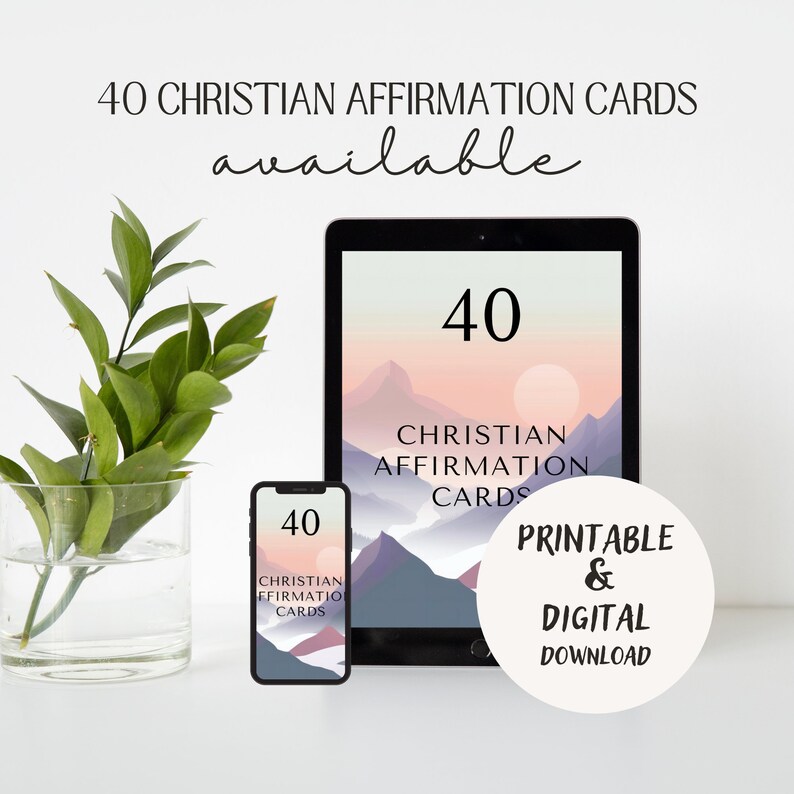 Christian Affirmation Cards, Make Your Own Scripture Jar, Positive ...