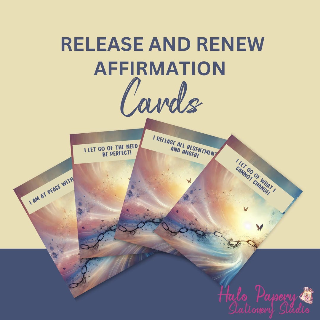 Renewal Affirmation Cards for Emotional Healing and Stress Relief - Etsy
