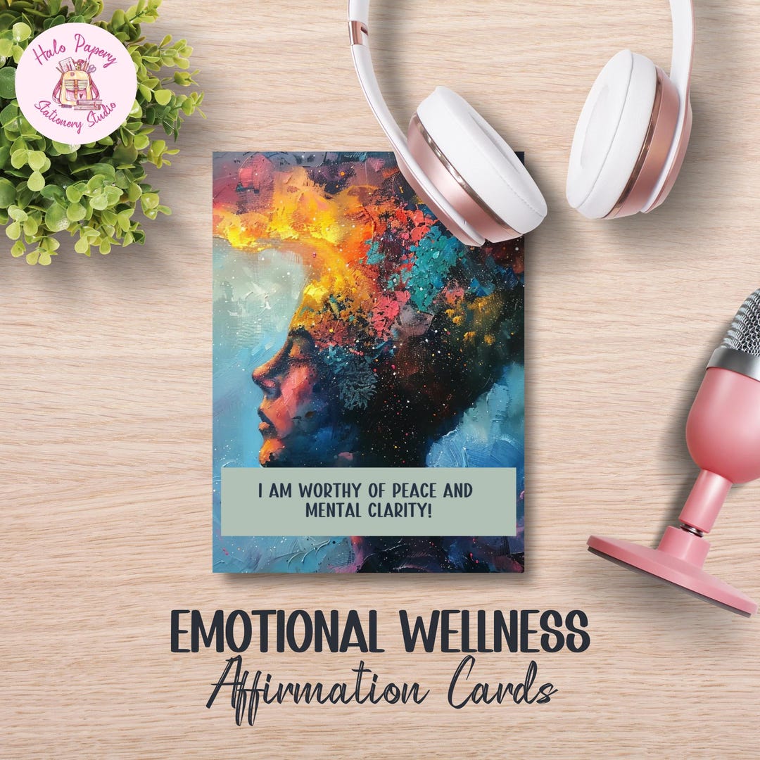 Emotional Wellness Affirmation Cards for Positive Growth and Stress ...