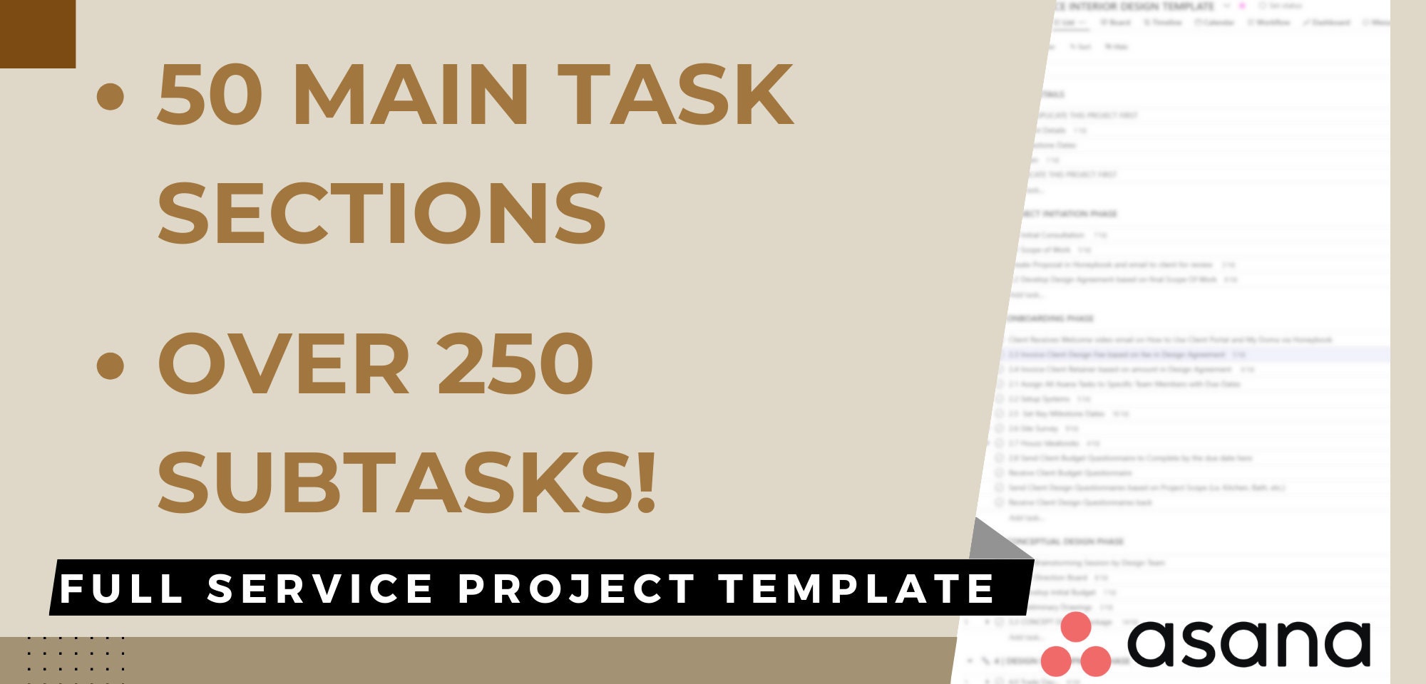 Complete Asana Template for Interior Design Projects - Etsy