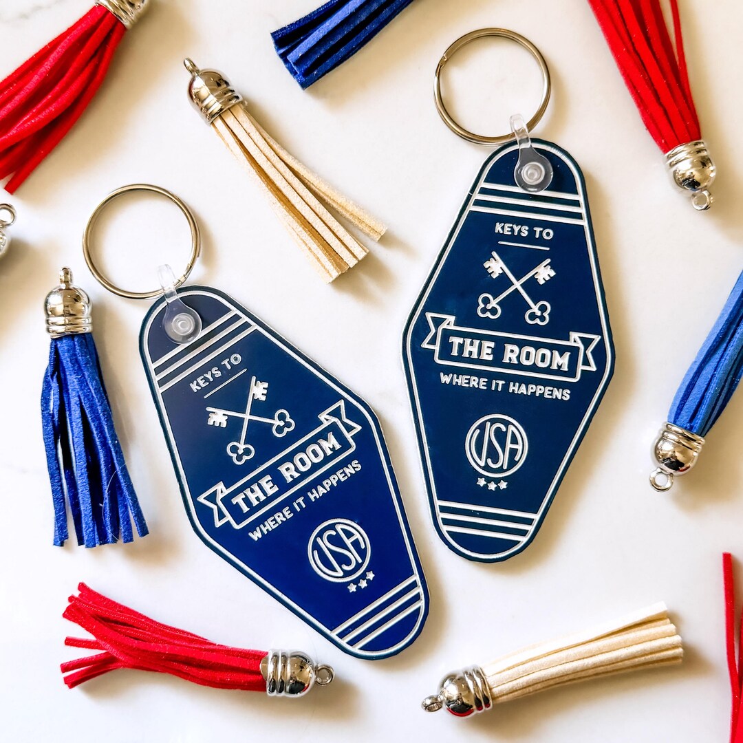 Hamilton - the Room Where It Happens | Retro Motel Keychain - Etsy