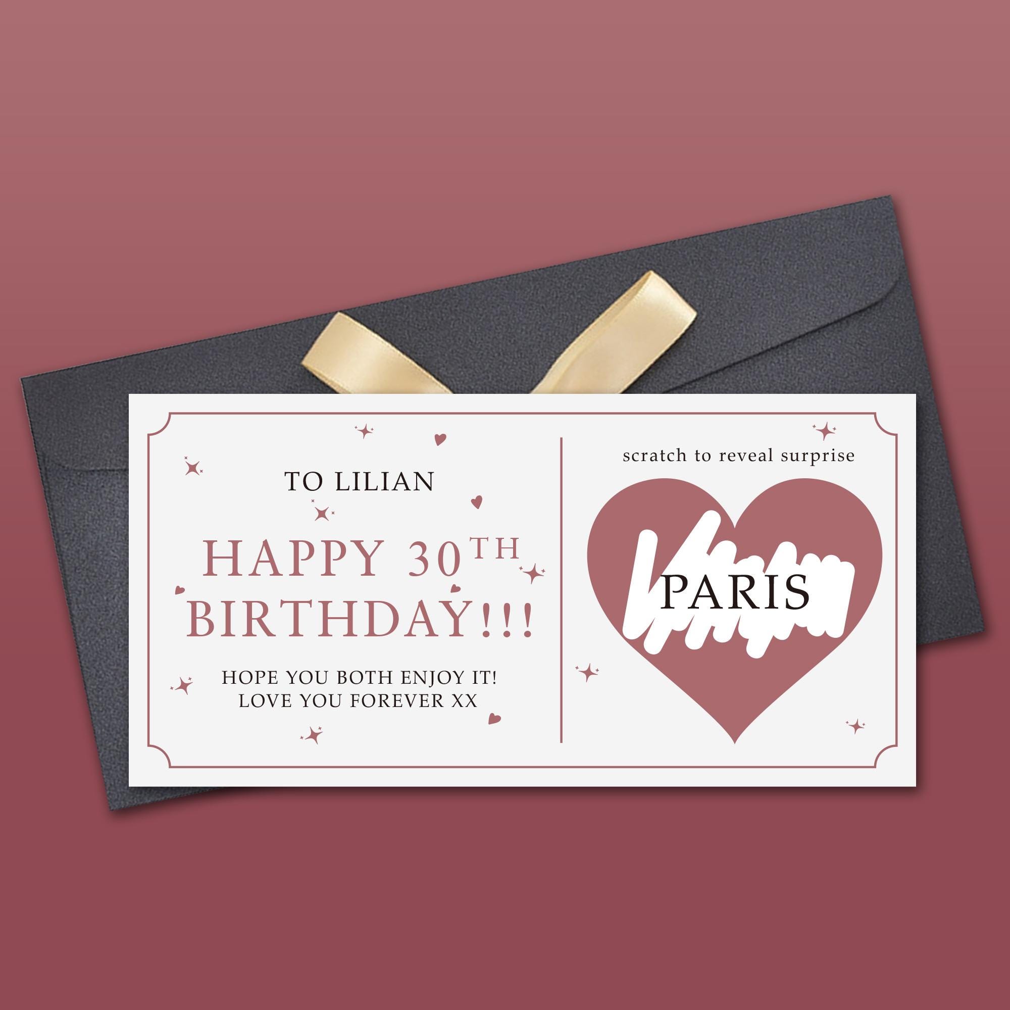 Personalized Birthday Scratch to Reveal Voucher Perfect for 18th, 21st ...