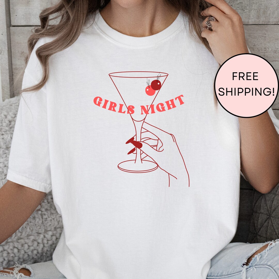 Girls Night Shirt, Martini Tank, Tini Time Tee, Martini Lover Shirt ...