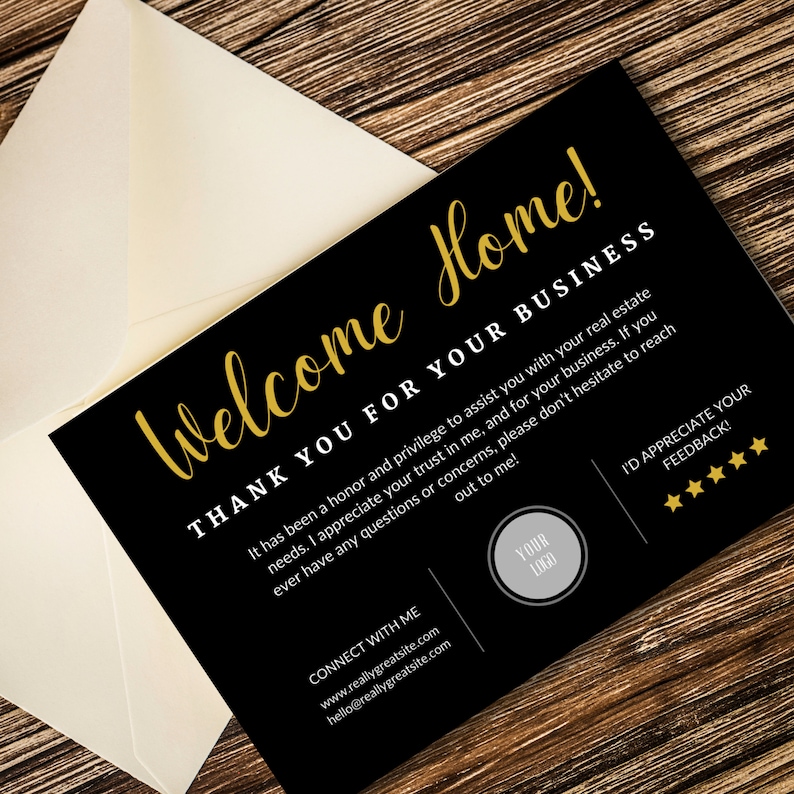 Welcome Home Cards, Real Estate Marketing, Happy Closing Card, Realtor ...