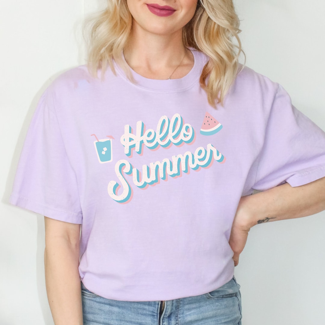 Hello Summer Shirt, Summer Vacation Shirt, Summer Vibes Shirt, Trendy ...