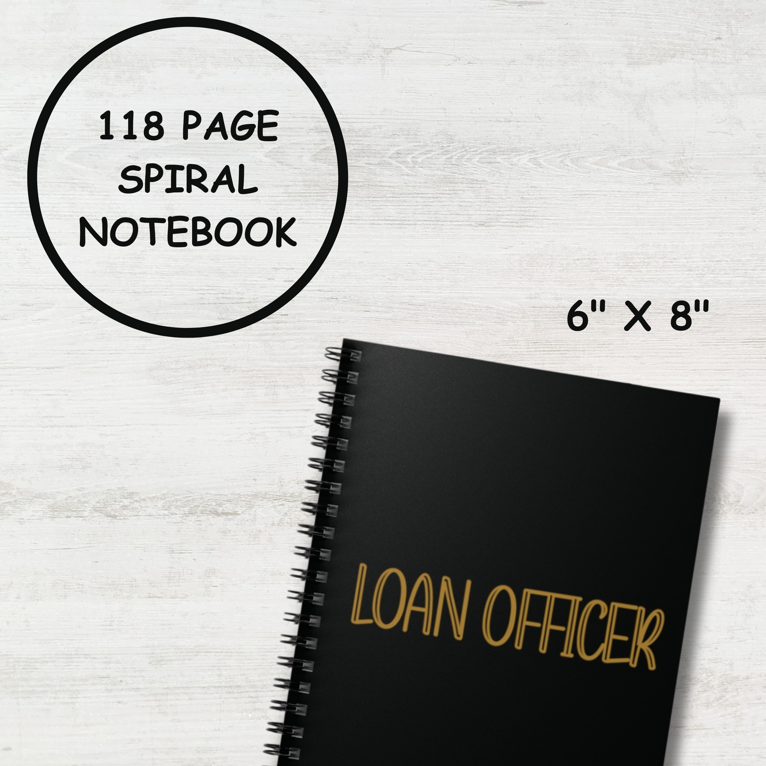 Loan Officer Notebook, Black Spiral Notebook, Mortgage Gift, Loan ...