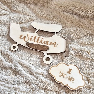 Baby Monthly Milestone, Airplane Nursery Decor, Airplane, Baby ...