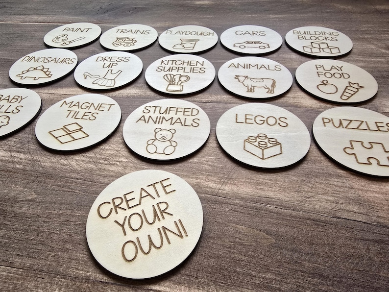 Toy Box Storage Tags, Wooden Trofast Labels, Playroom Decor, Interior ...