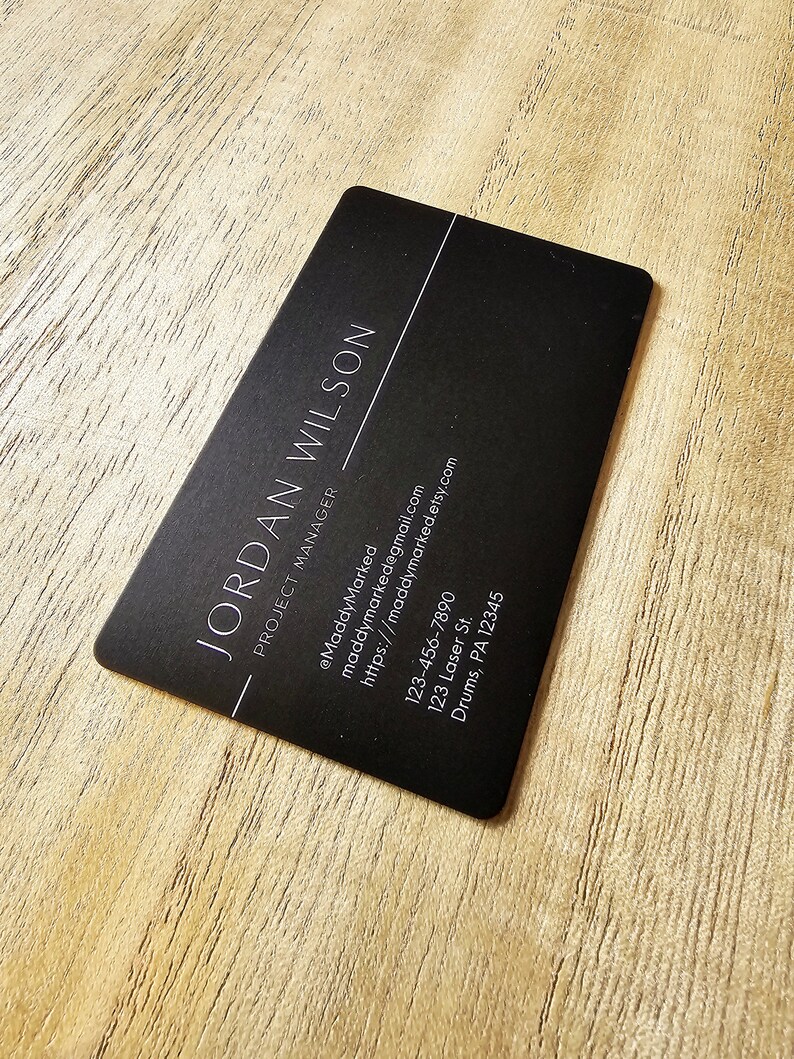 Metal Business Cards, THICK Metal Cards, Personalized Metal Business ...