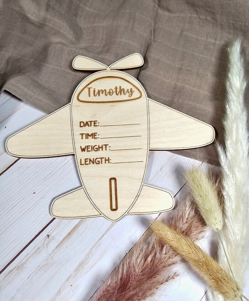 Airplane Baby Birth Announcement Sign, Airplane Hospital Stat Sign ...