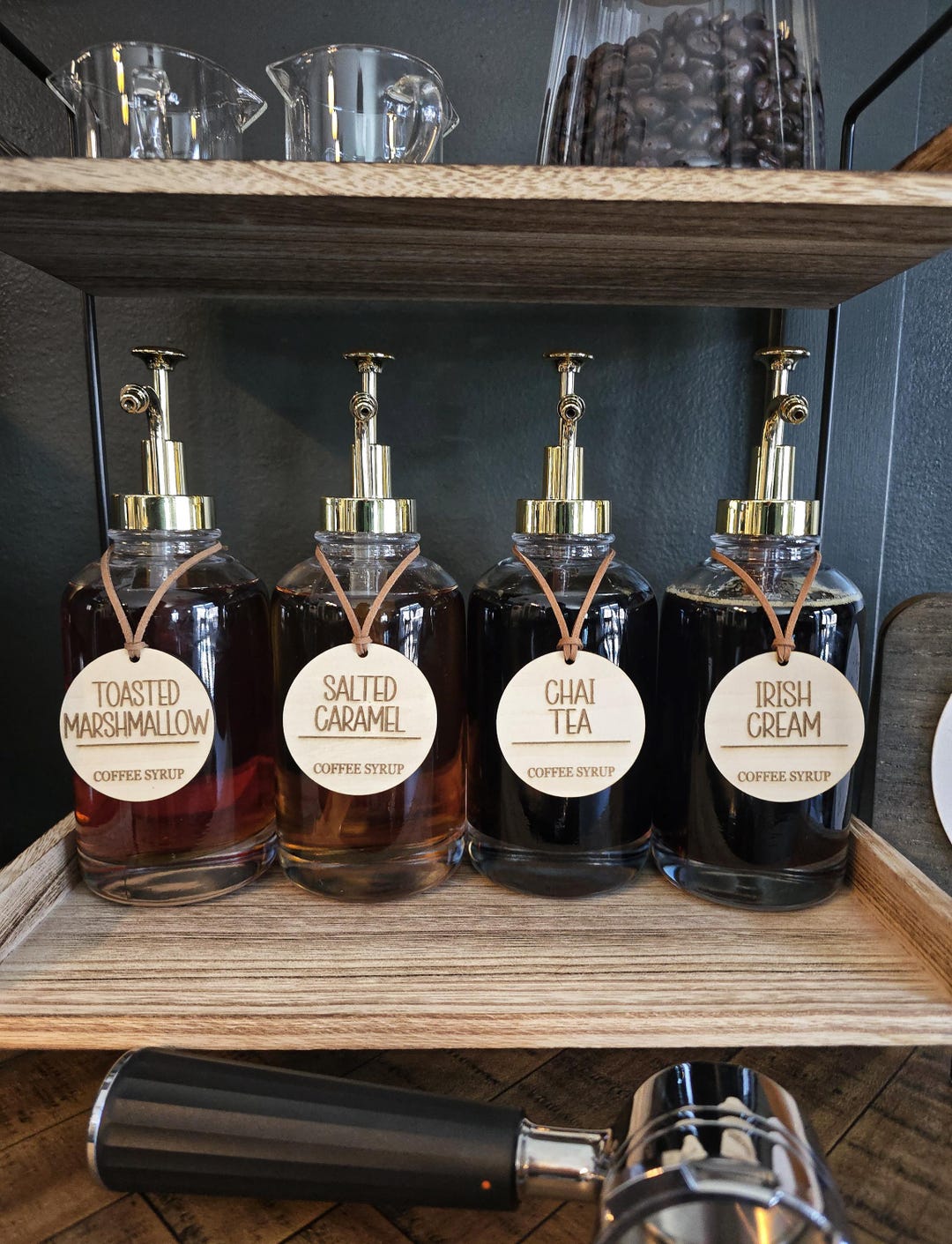 Coffee Syrup Labels, Custom Wooden Coffee Bar Labels, Coffee Labels ...