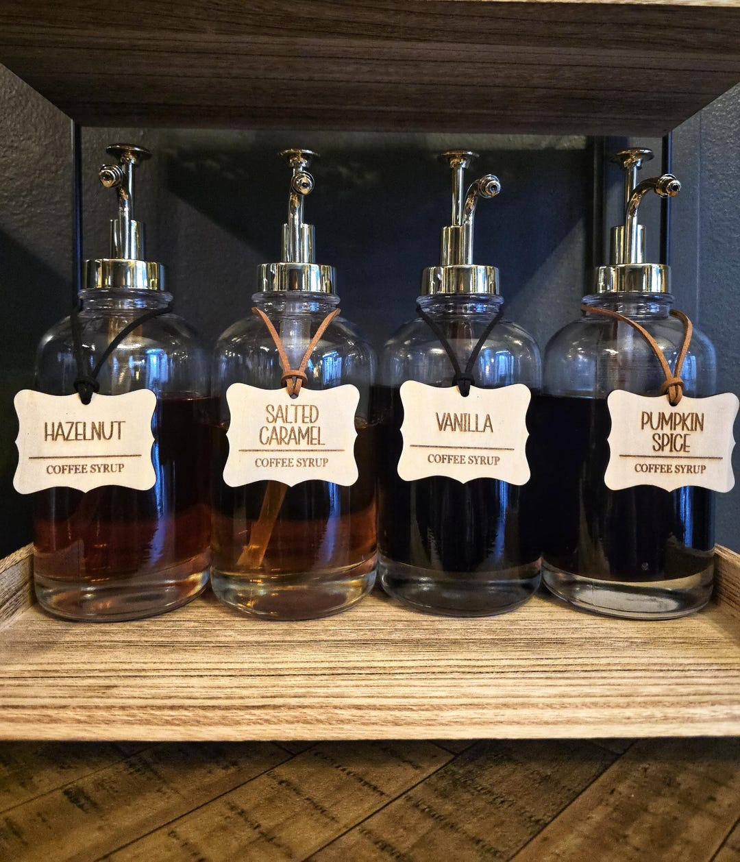 Coffee Syrup Labels, Custom Wooden Coffee Bar Labels, Coffee Labels ...