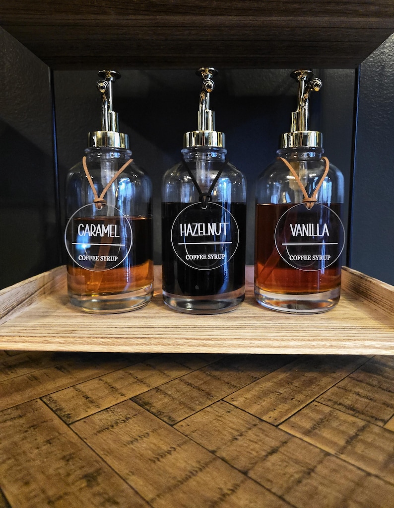 Coffee Syrup Labels, Custom Acrylic Coffee Bar Labels, Coffee Labels ...