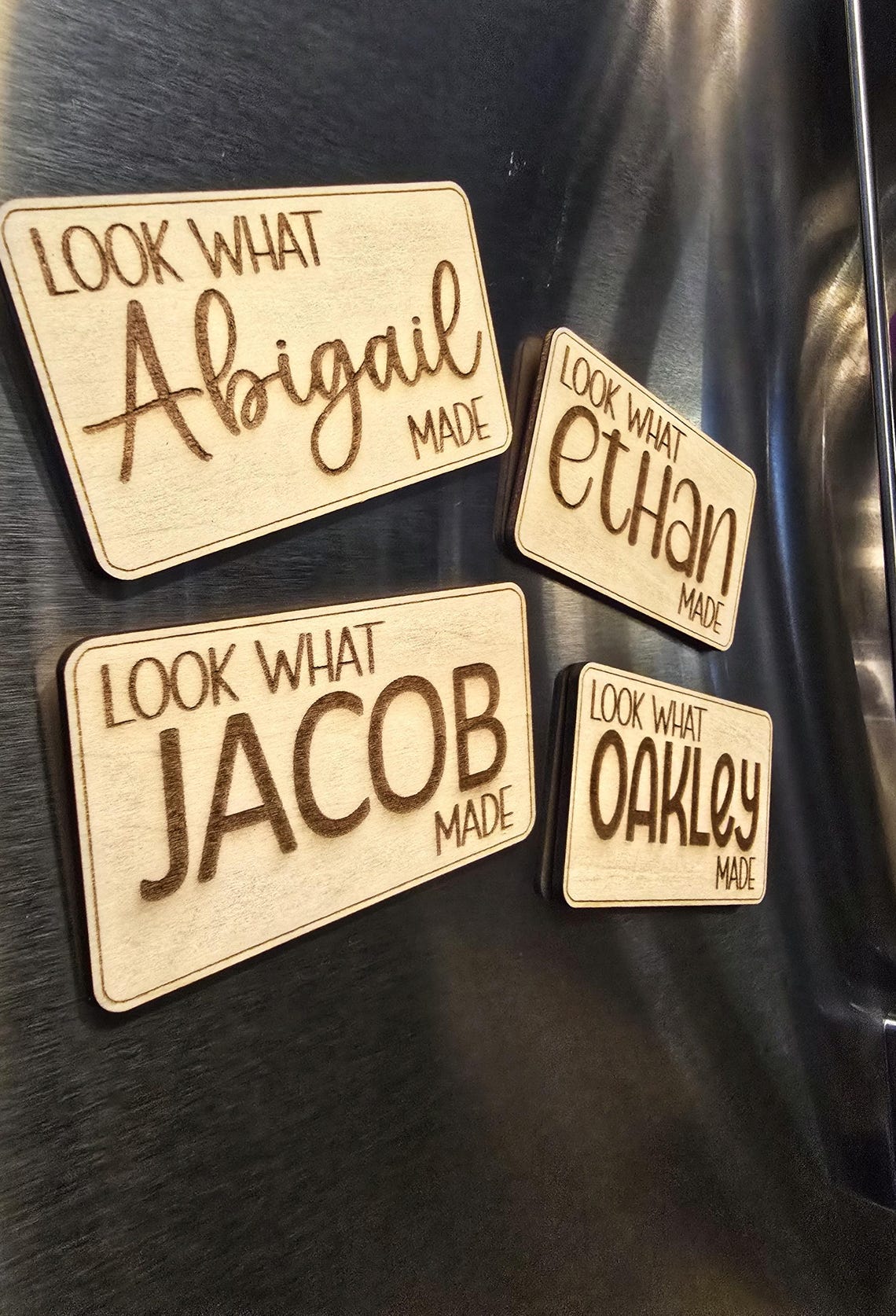 Personalized Look What I Made Magnets, Kids Name, Artwork, Display ...