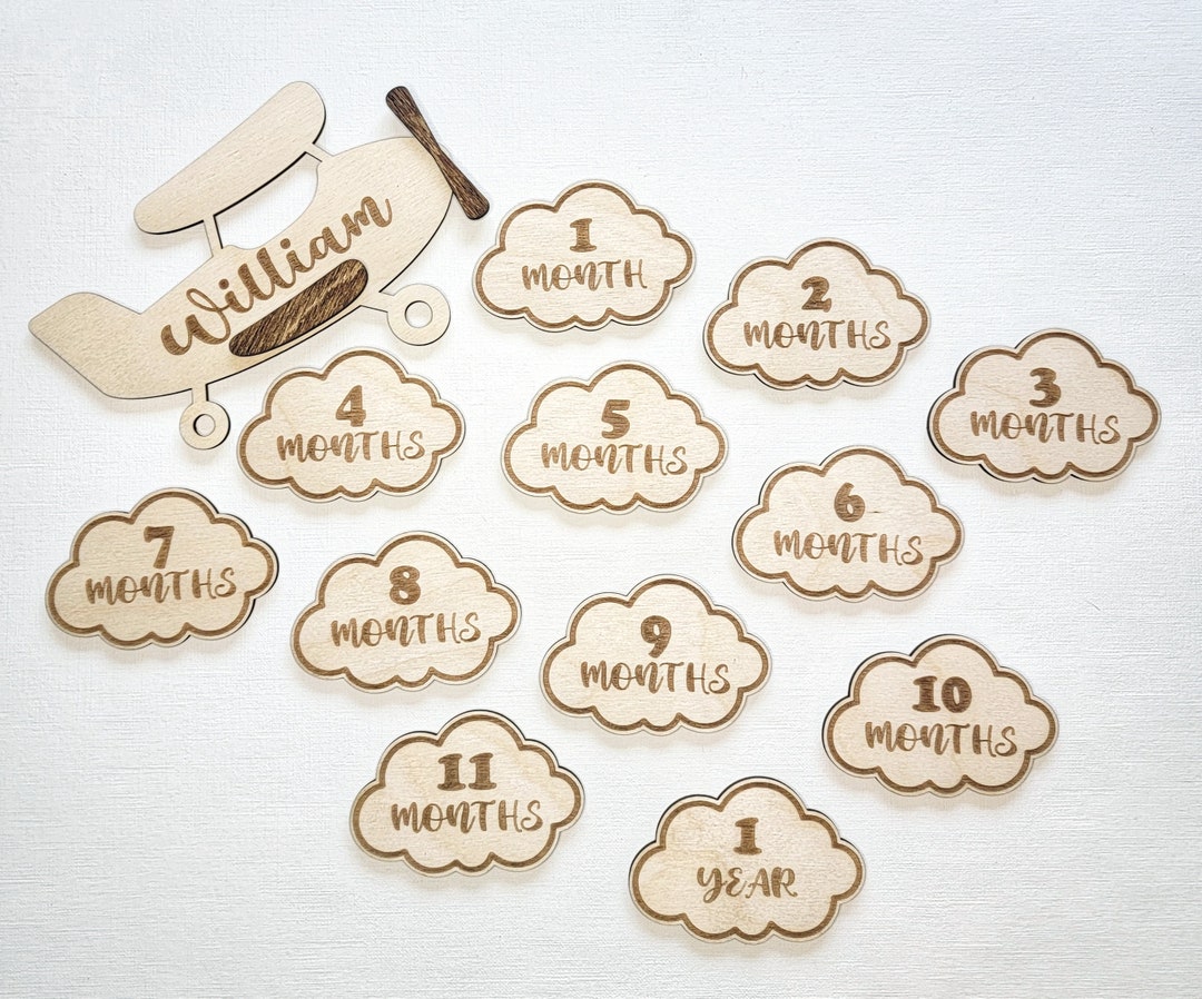 Baby Monthly Milestone, Airplane Nursery Decor, Airplane, Baby ...