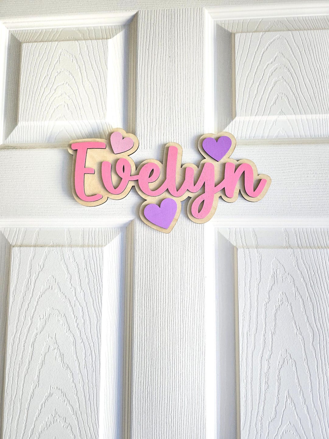 Heart Name Sign, Kids Door Sign, Girls Heart Sign, Name Sign for Girl ...