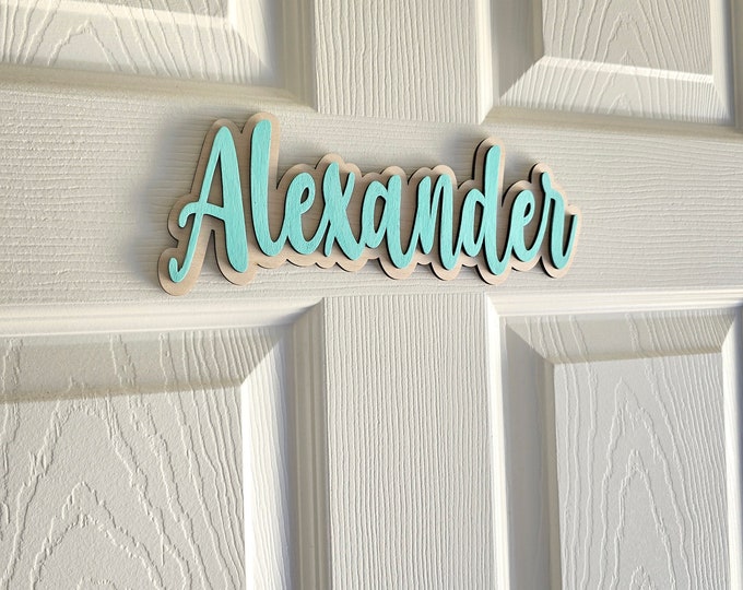 Personalized Kids Door Sign, Kids Door Name Sign, Nursery Wall Name ...