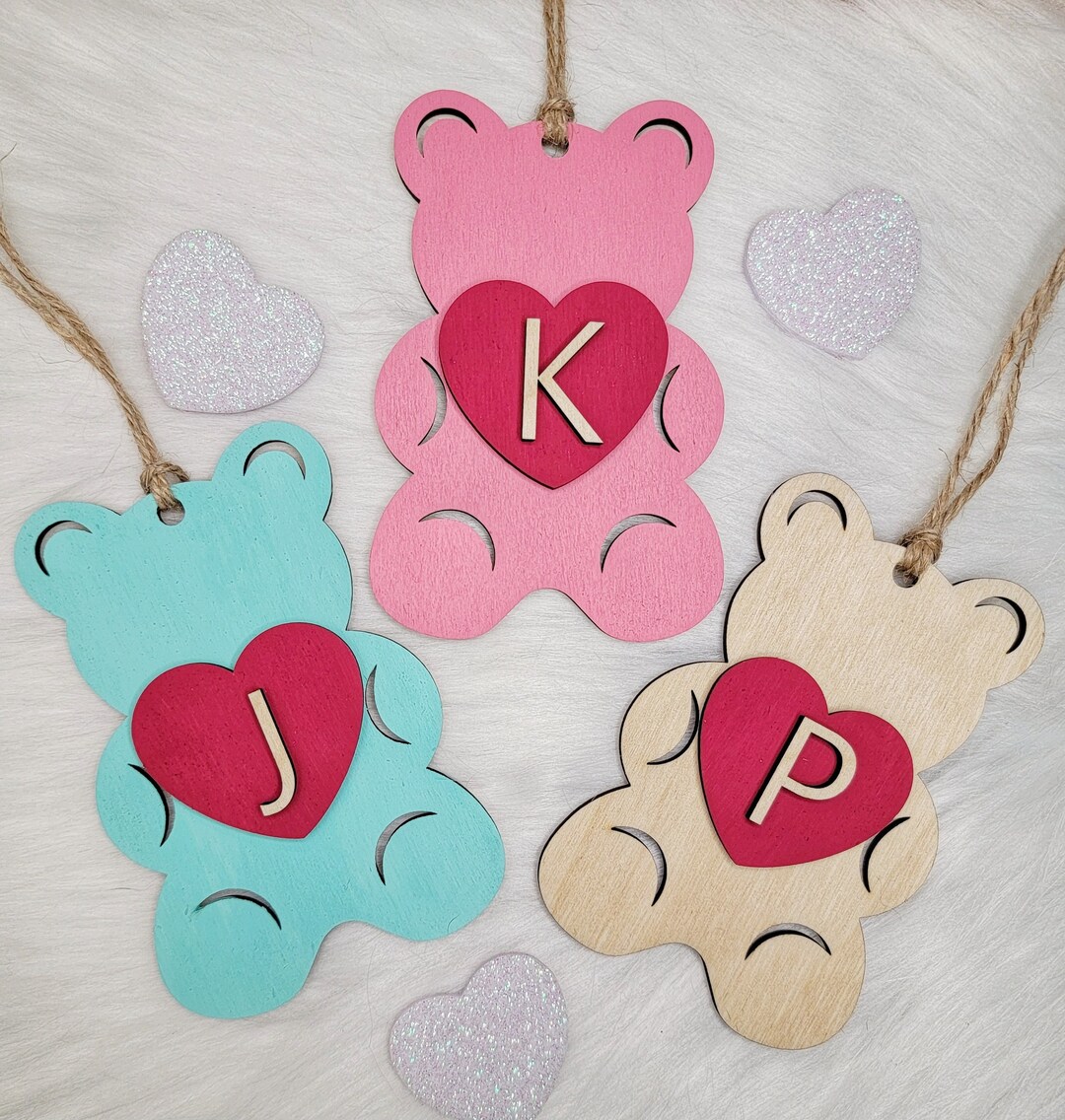 Valentine Name Tag, Gummy Bear, Valentine's Tag, Gummy Bear Tag ...