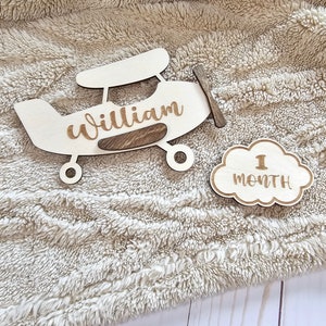 Baby Monthly Milestone, Airplane Nursery Decor, Airplane, Baby ...