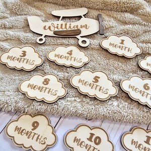 Baby Monthly Milestone, Airplane Nursery Decor, Airplane, Baby ...