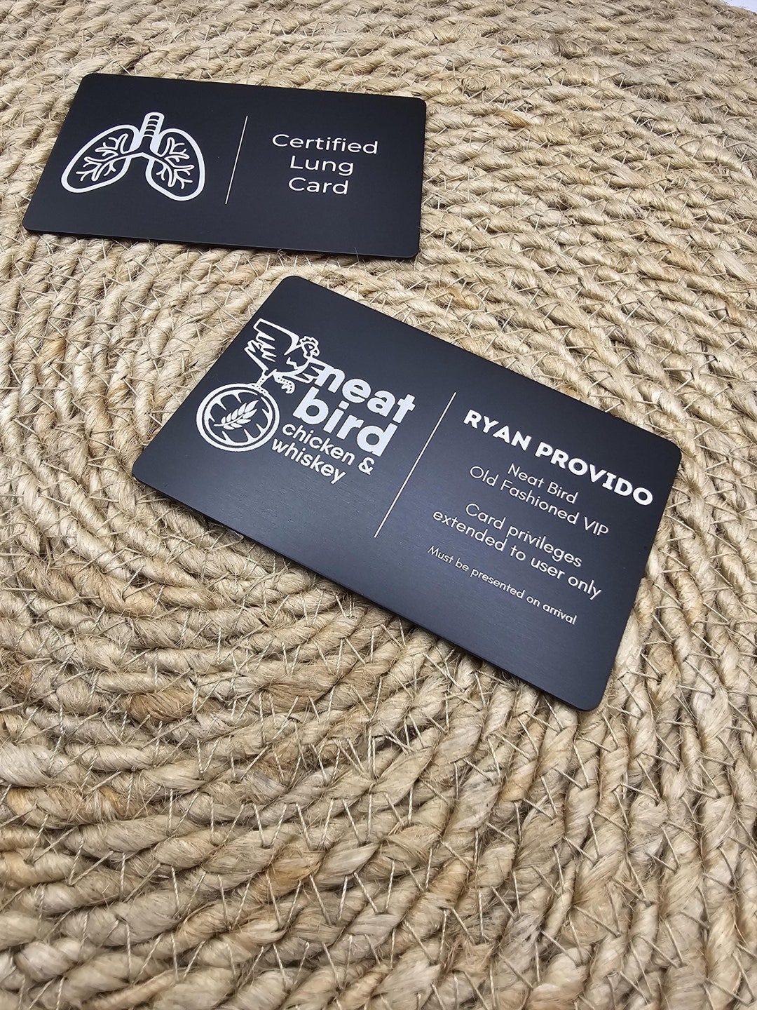 Metal Membership Cards, THICK Metal Cards, Personalized Metal Business ...