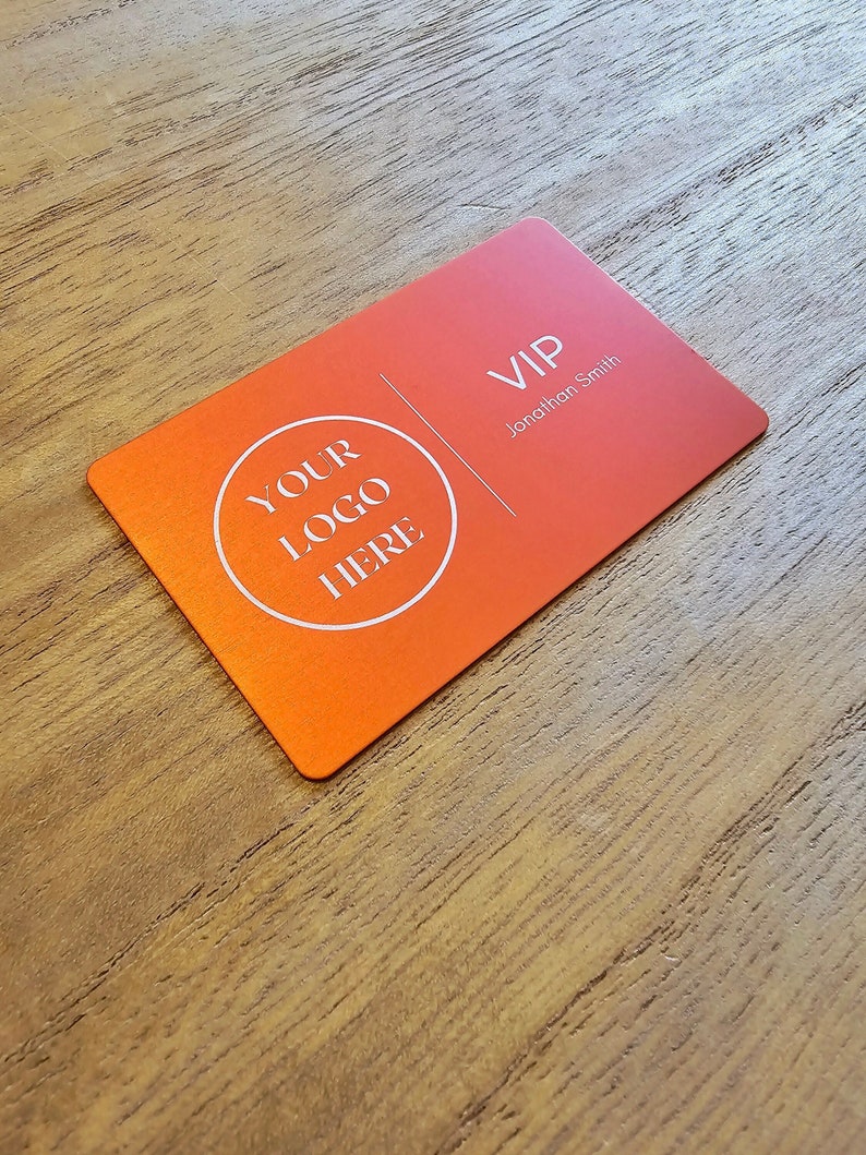 Metal Membership Cards, THICK Metal Cards, Personalized Metal Business ...