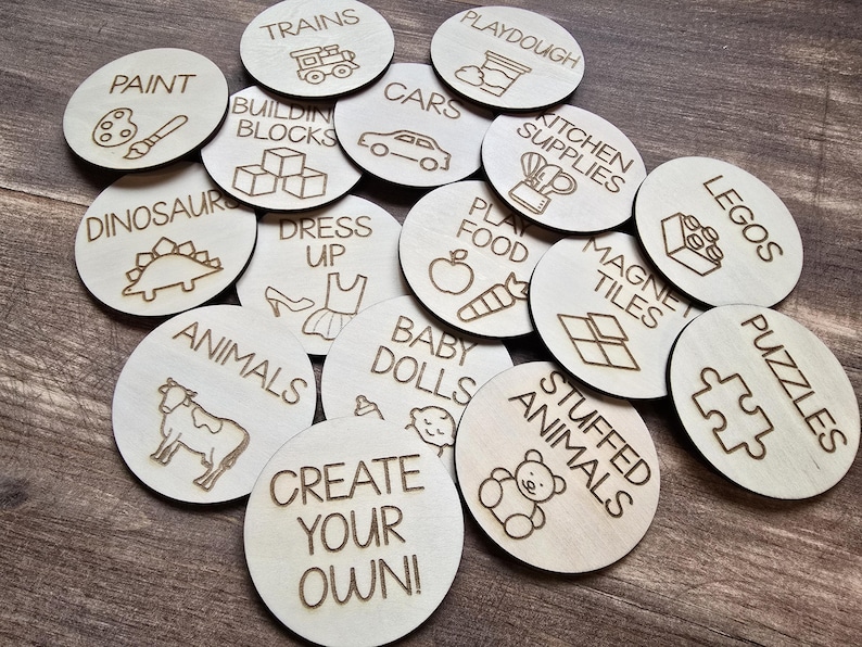 Toy Box Storage Tags, Wooden Trofast Labels, Playroom Decor, Interior ...