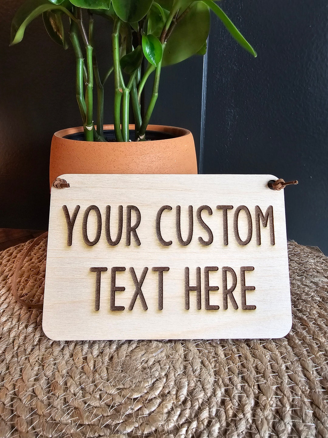 Personalized Wooden Hanging Sign, Custom Sign, Custom Text Sign, Man ...