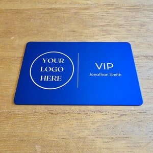Metal Membership Cards, THICK Metal Cards, Personalized Metal Business ...