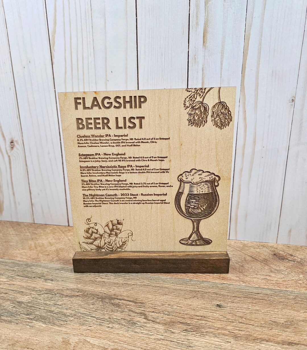Wooden Bar Menu, Custom Bar Menu Sign, Personalized Bar Menu, Beer Sign ...