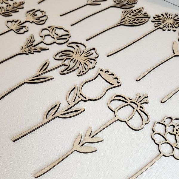 Wooden Flowers - Etsy