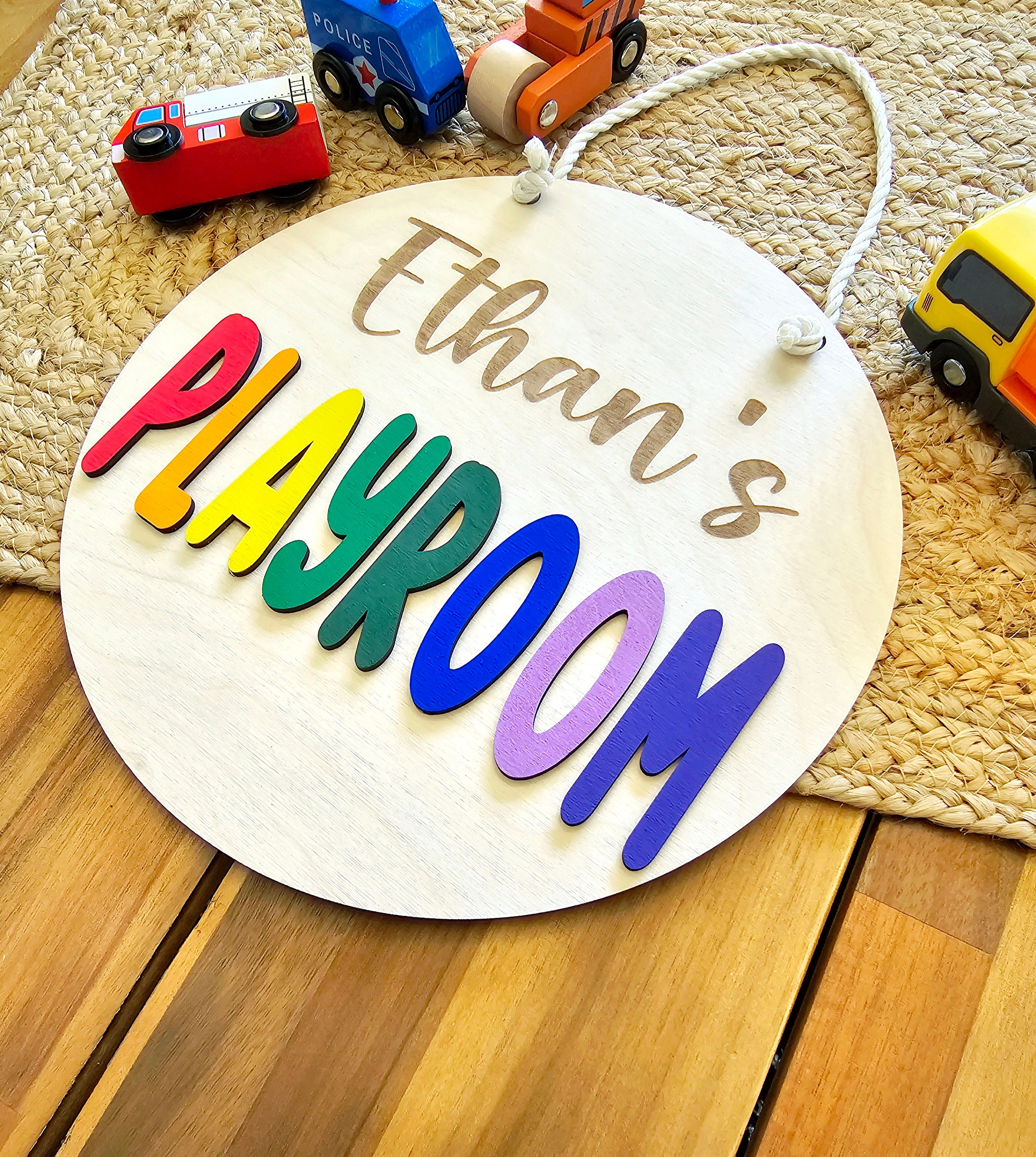 Rainbow Playroom Sign, Custom Playroom Sign, Kids Wall Decor, Classroom ...