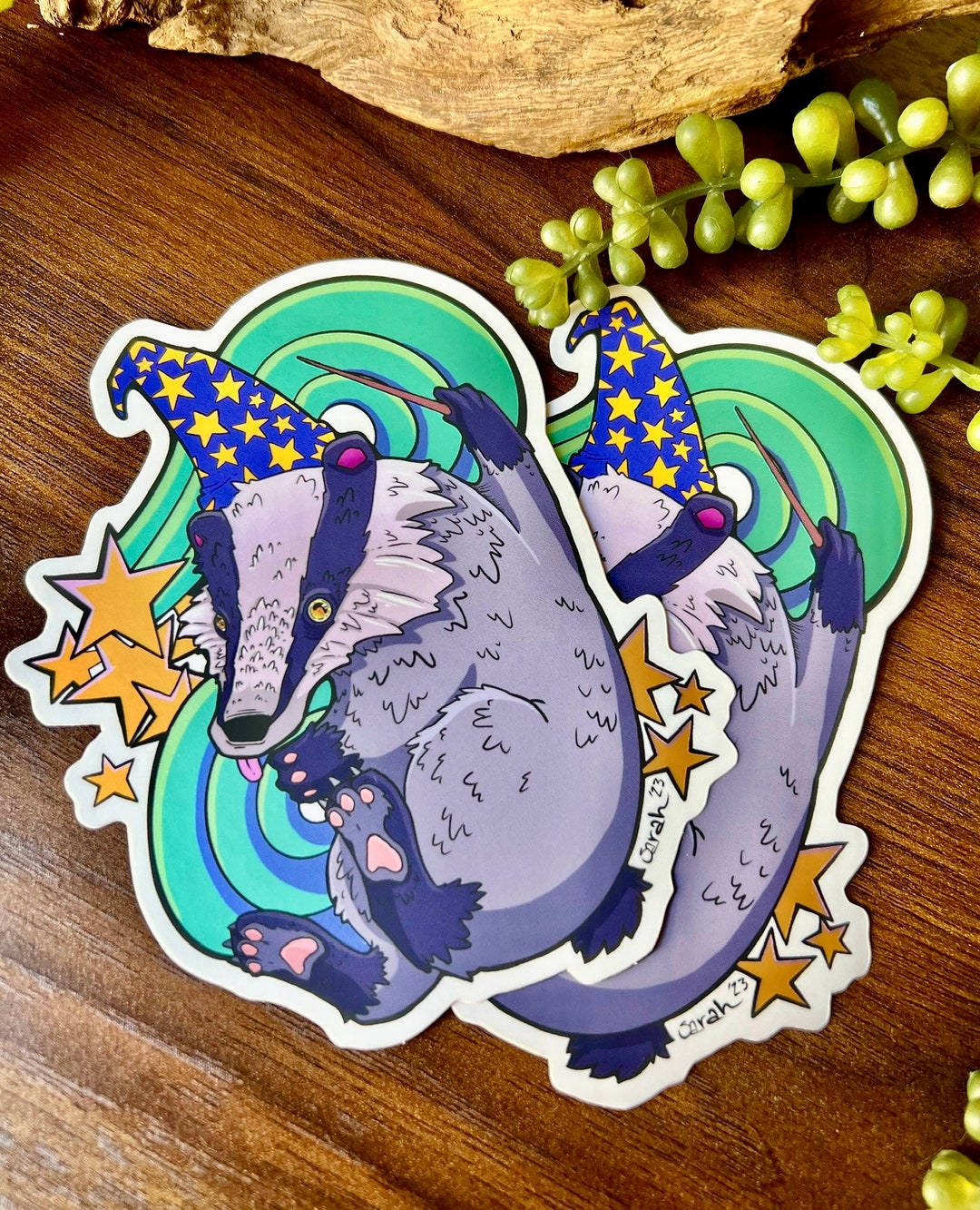 Wizard Badger Sticker 5 Inch - Etsy