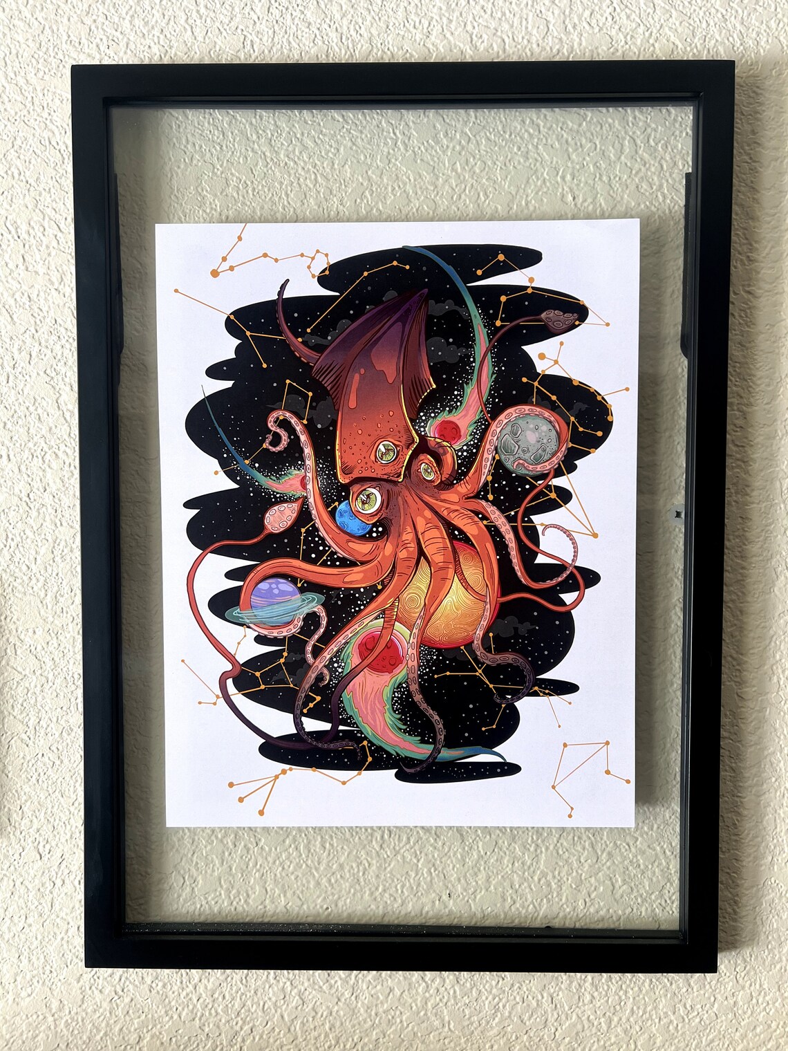 Cosmic Squid Art Print - Etsy