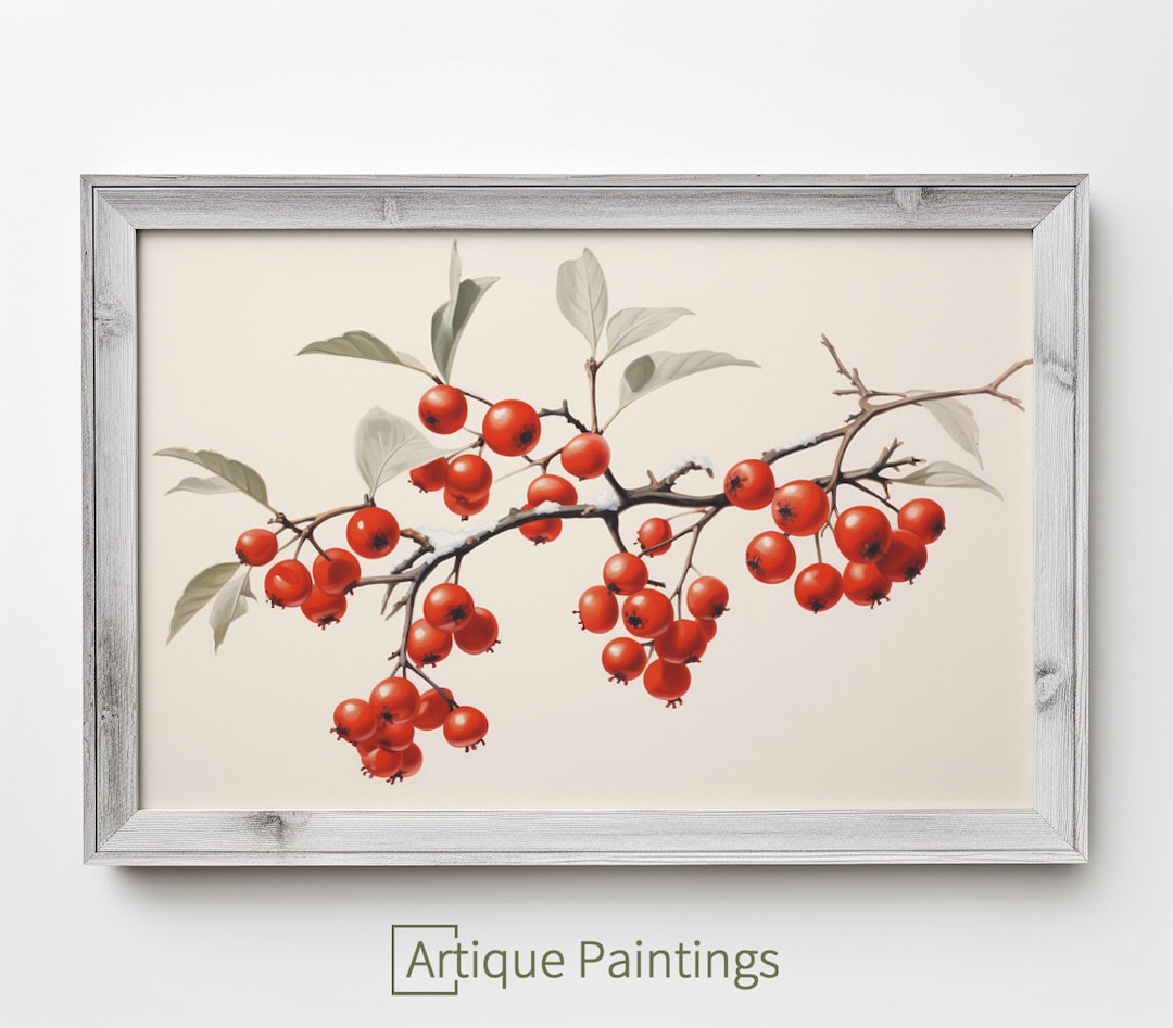 Winterberry Painting 1 Oil Painting Art Vintage Art Digital Art ...