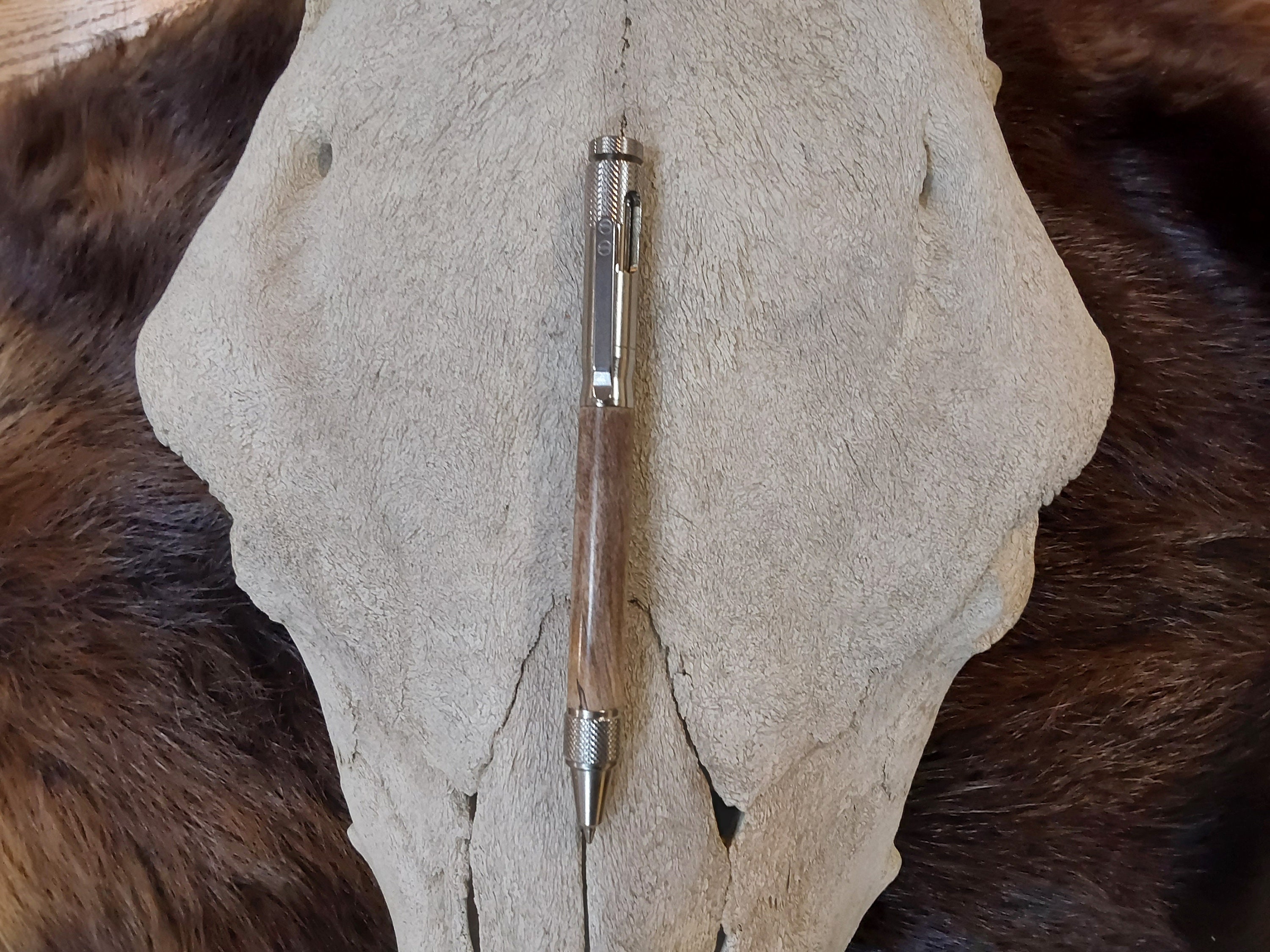 Spalted Maple Stainless Steel Clip Bolt Action Pen - Etsy
