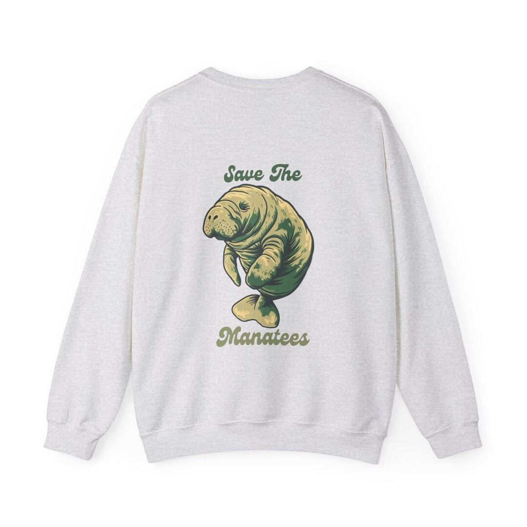 Retro Save the Manatees Sweater Cute Vintage Manatee Shirt Animal ...