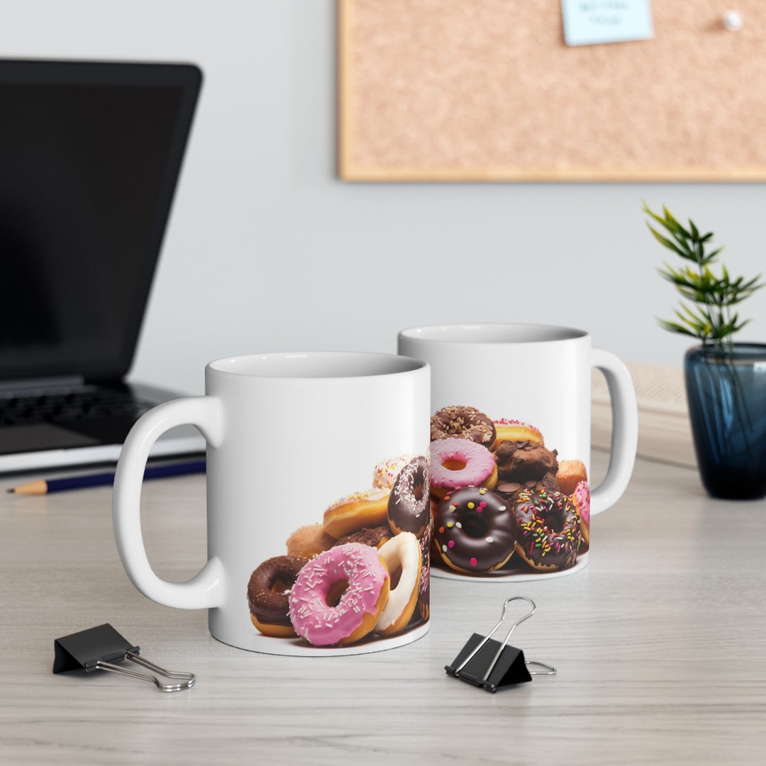 Donut Mug Cute Mug Funny Mug Breakfast Mug Donut Lover Gift for Her ...
